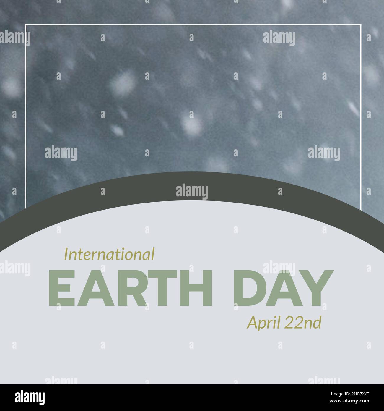 Composite of international earth day and april 22nd text in gray curve ...