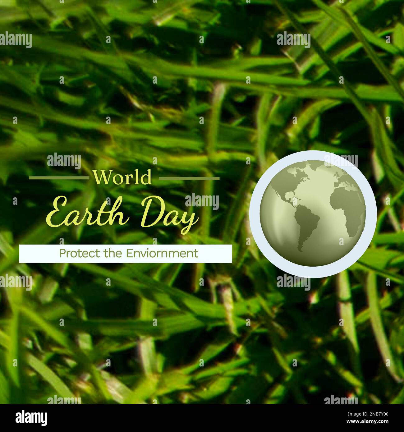 Composite of world earth day and protect the environment text with ...