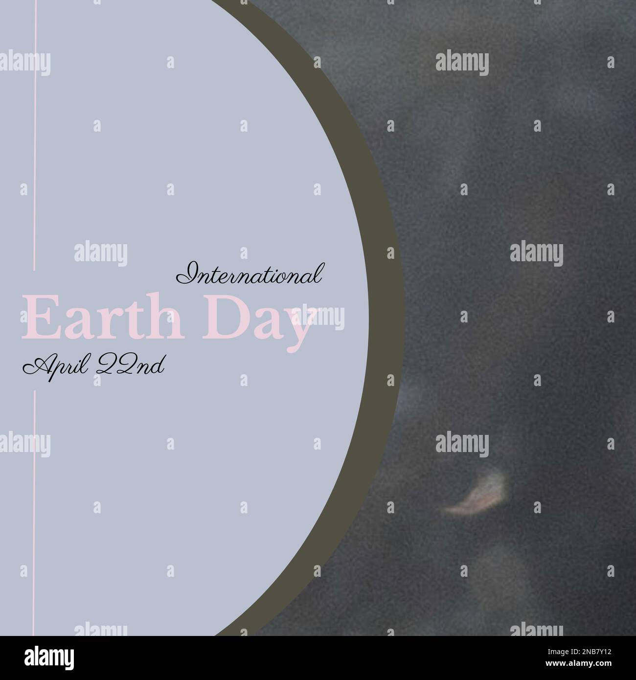 Illustration of international earth day and april 22nd text in curve ...