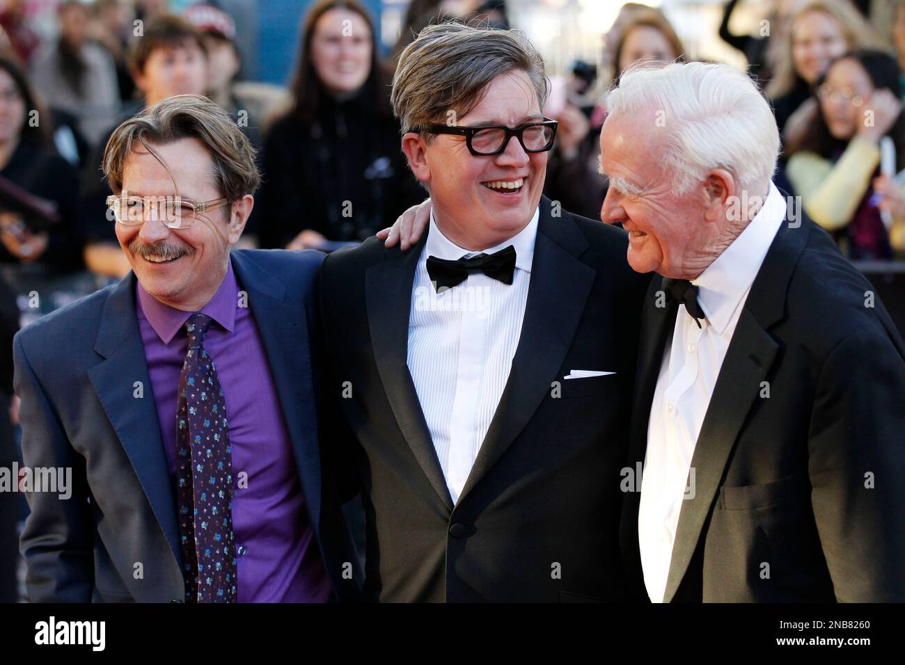British actor and cast member Gary Oldman, left, Swedish director Tomas ...