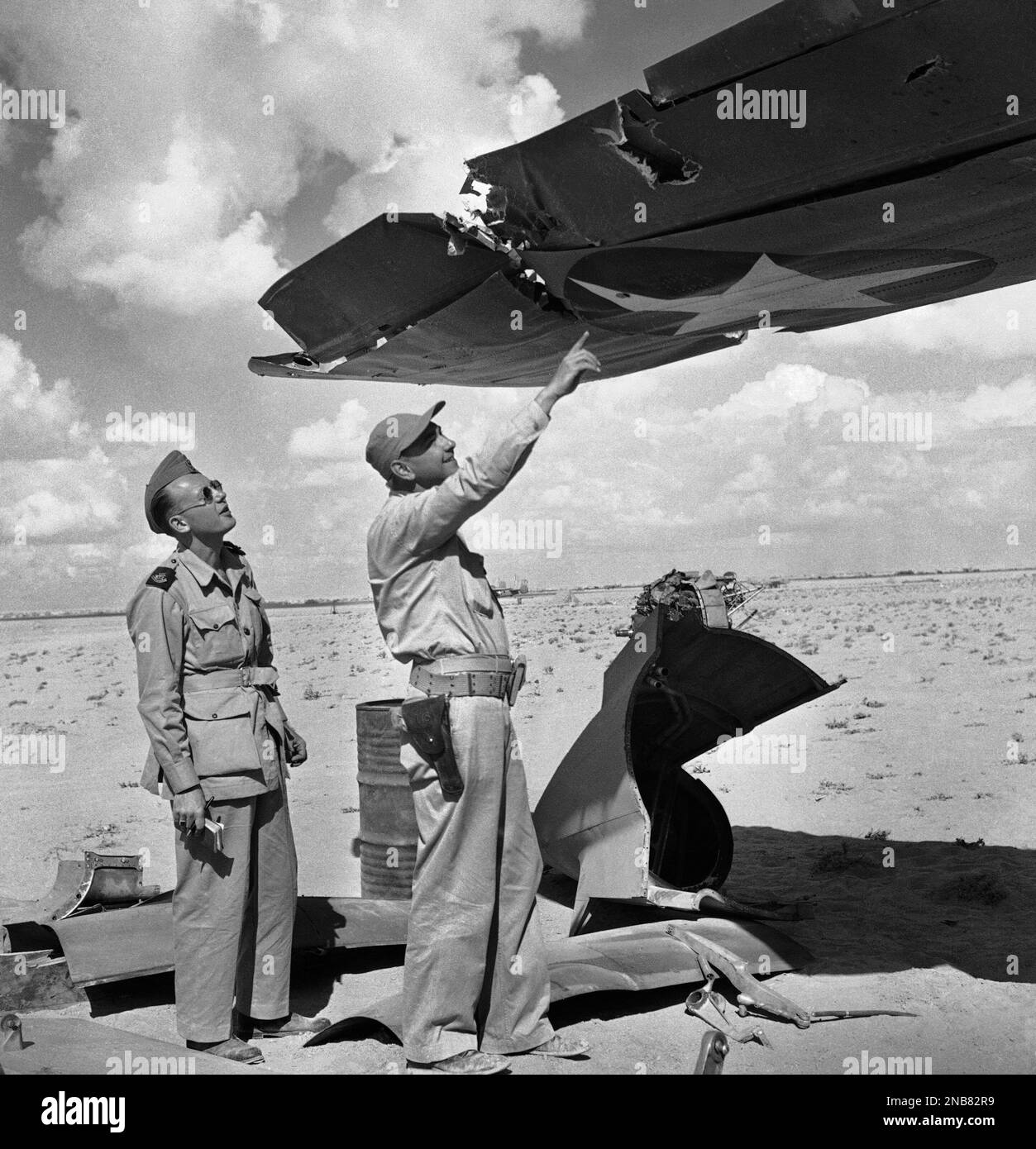 AP staffer Toby Wiant and Lt. Mark J. Maidel in the Western Desert, Dec ...
