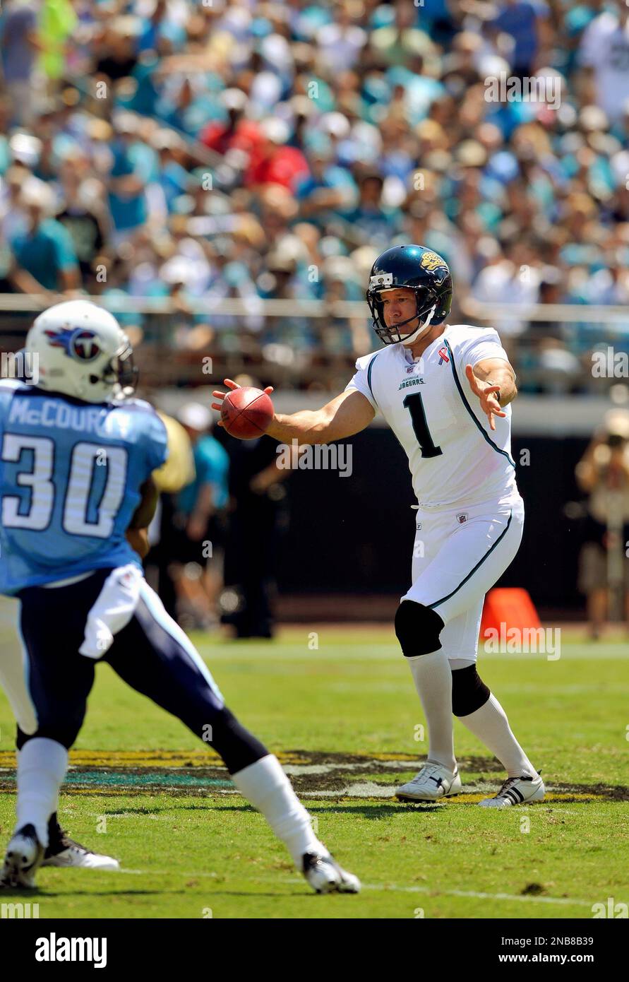 Jacksonville Jaguars punter Matt Turk (1) punts the ball during the ...