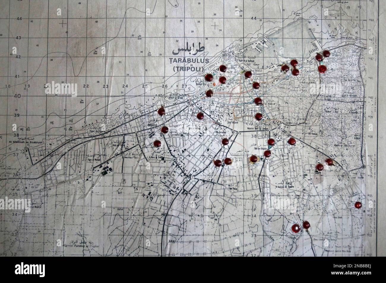 Map of tripoli hi-res stock photography and images - Alamy