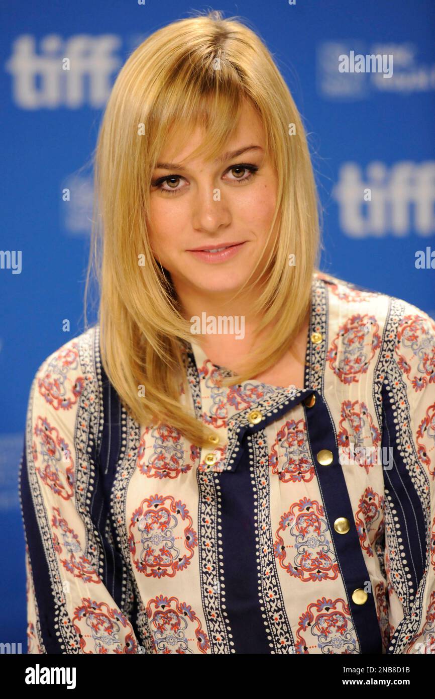 Actress Brie Larson participates in a press conference for the film ...
