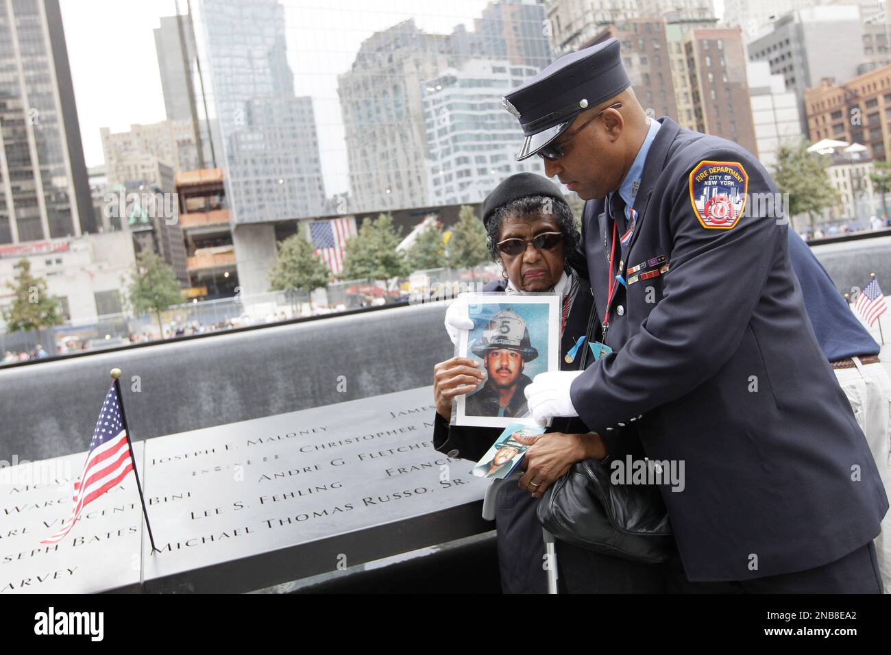 NewYork Firefighter Zachary Fletcher embraces his mother Monica ...