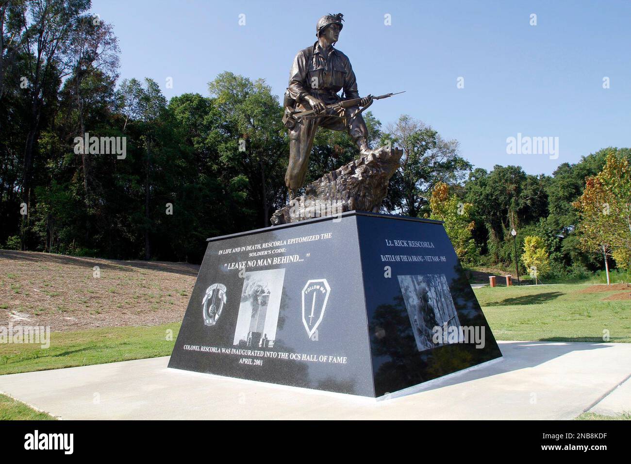 The memorial to retired Col. Rick Rescorla who fought in the Battle of ...