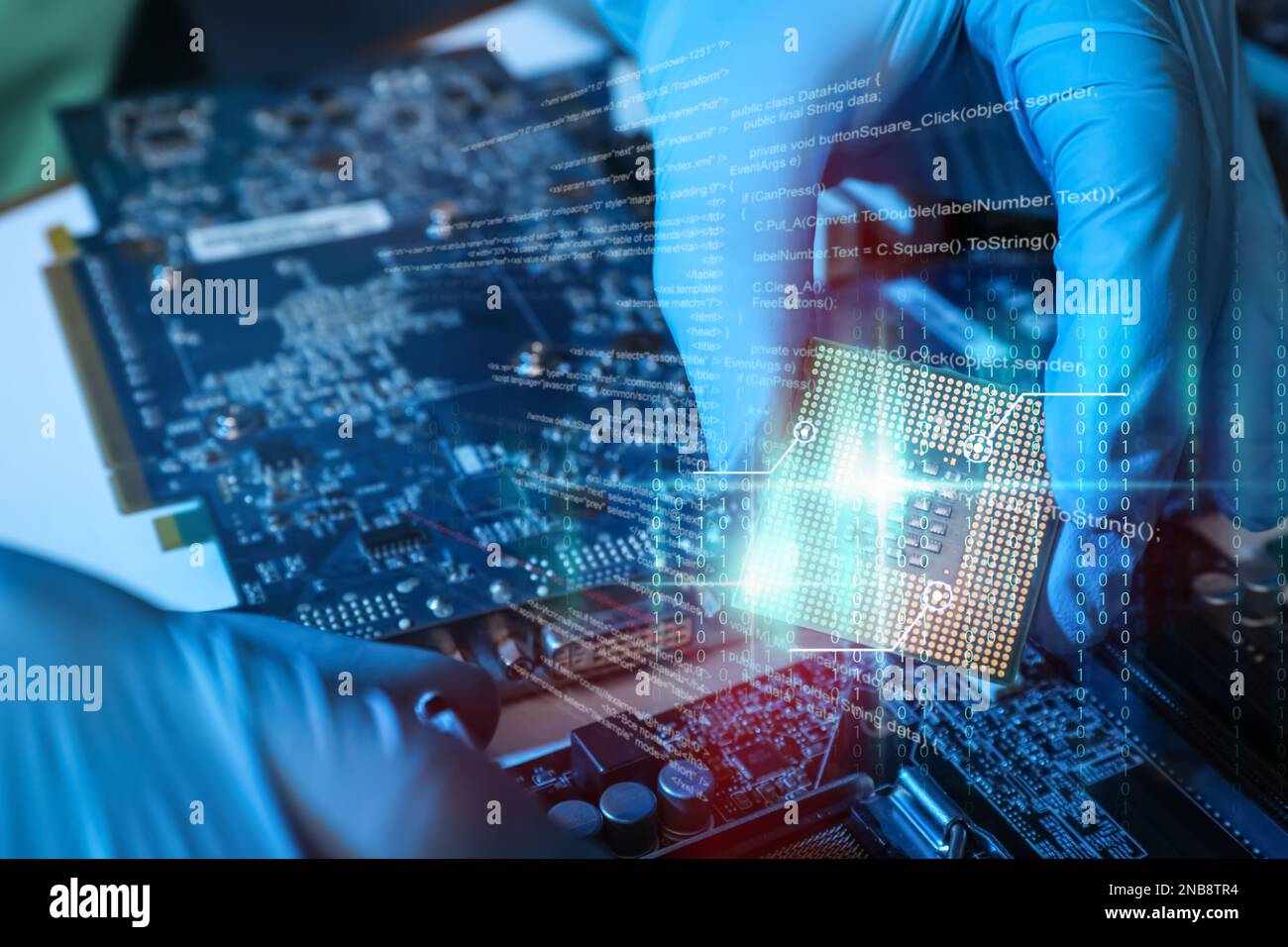 Technician repairing computer hi-res stock photography and images - Alamy