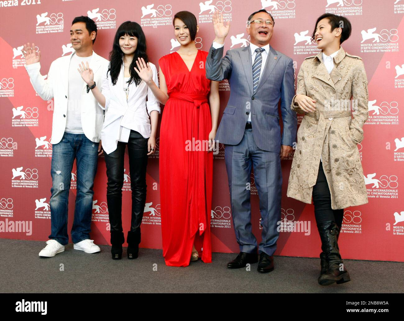 From left, actor Lau Ching Wan, actresses Stephanie Che and Myolie Wu ...