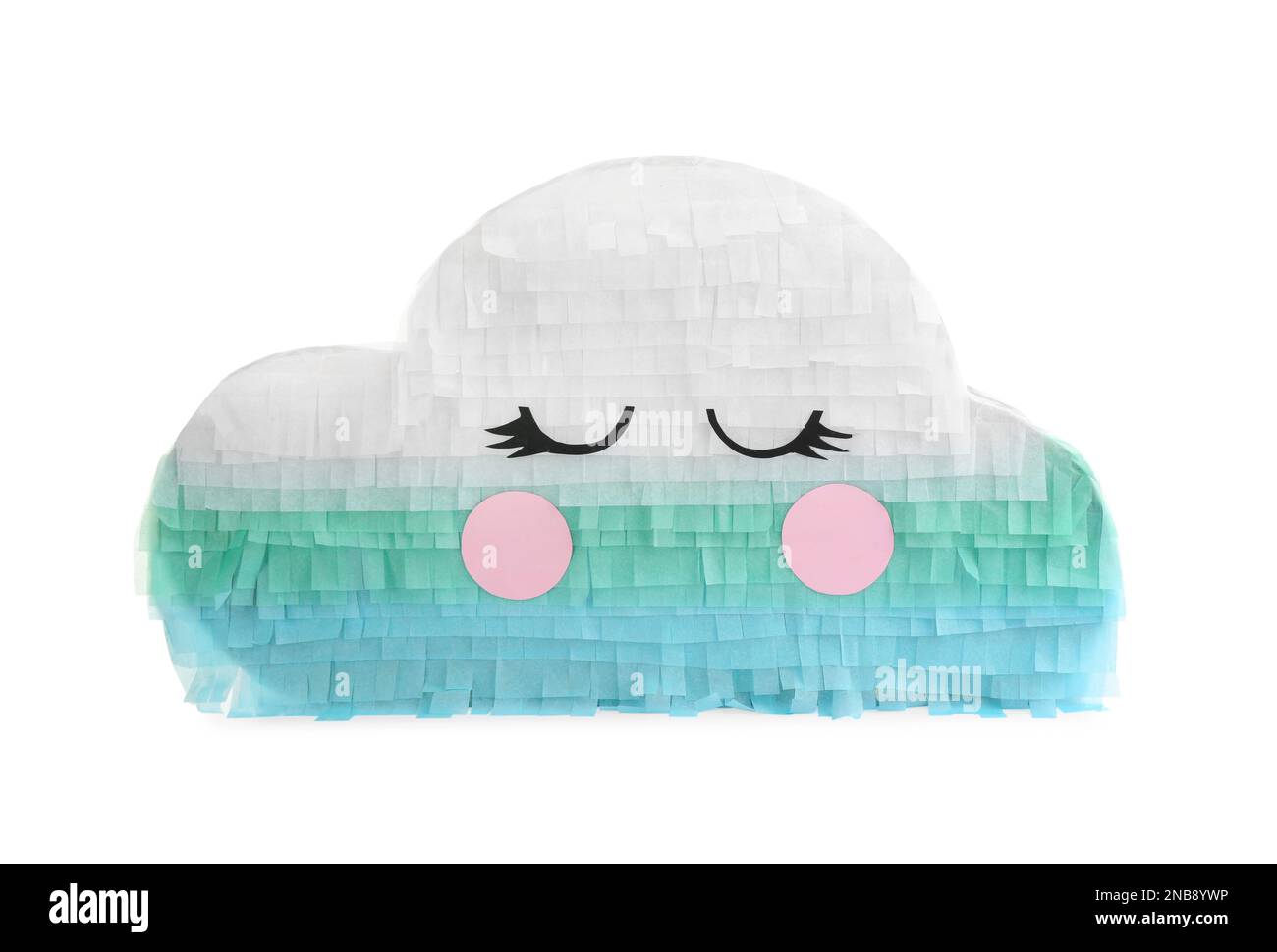 Bright colorful cloud pinata isolated on white Stock Photo - Alamy