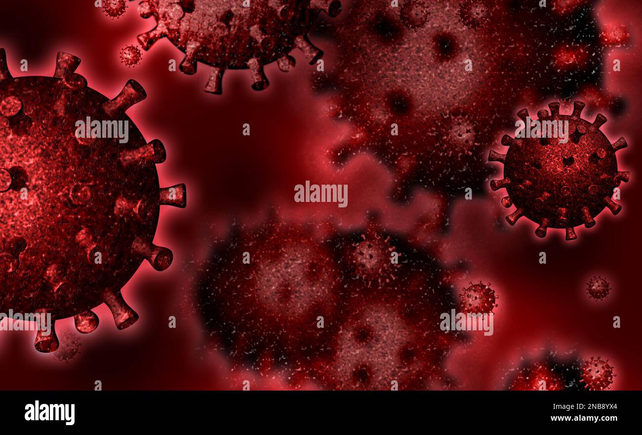 Illustration of dangerous virus. Global pandemic outbreak Stock Photo ...