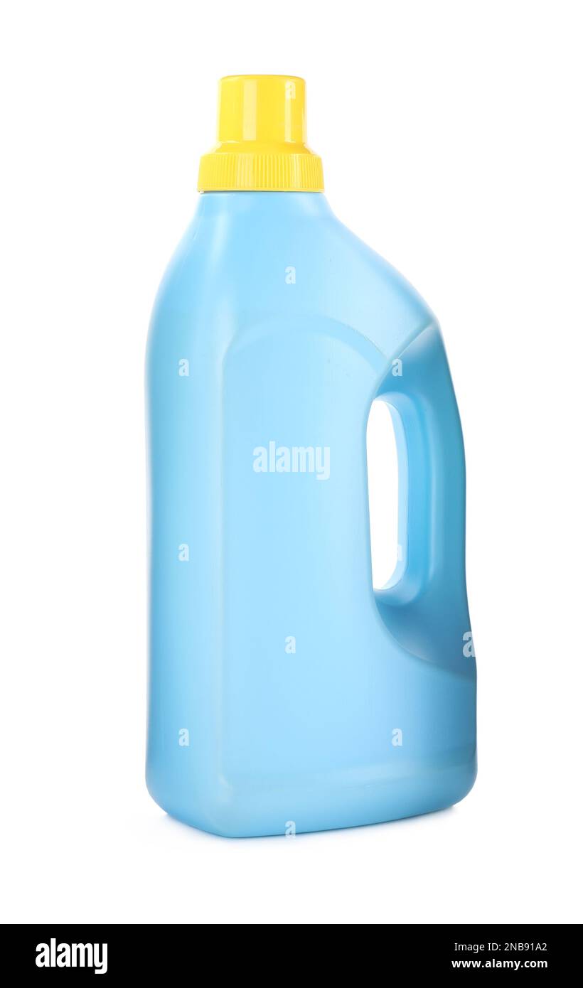 Light blue bottle of detergent isolated on white Stock Photo - Alamy