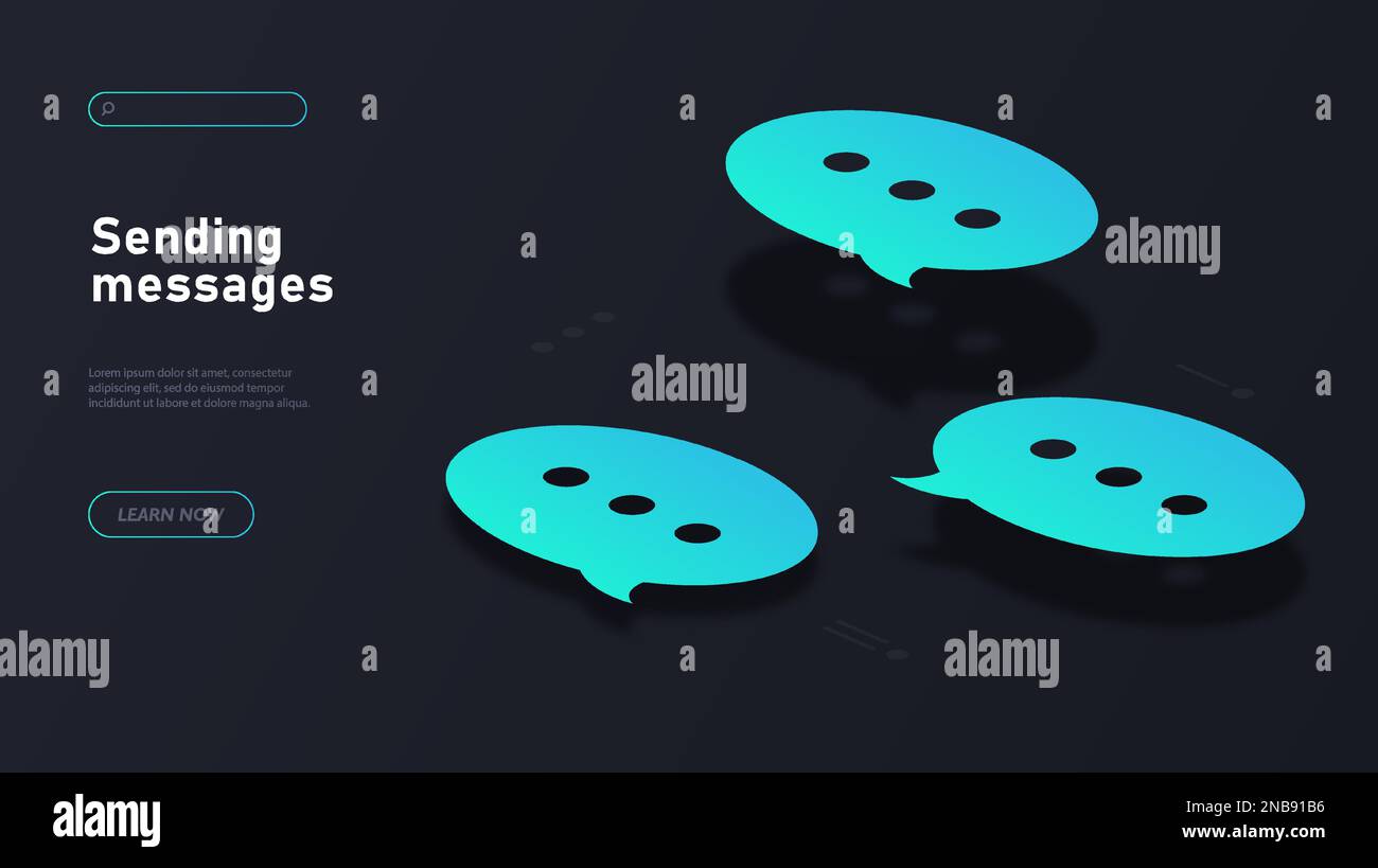 Sending messages concept Stock Vector Image & Art - Alamy