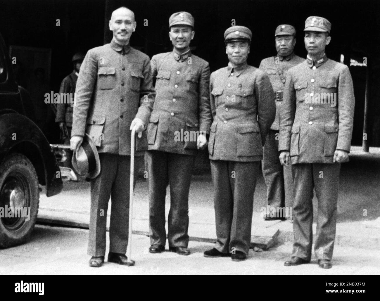 Generalissimo Chiang Kai Shek, in high command of the Chinese army ...