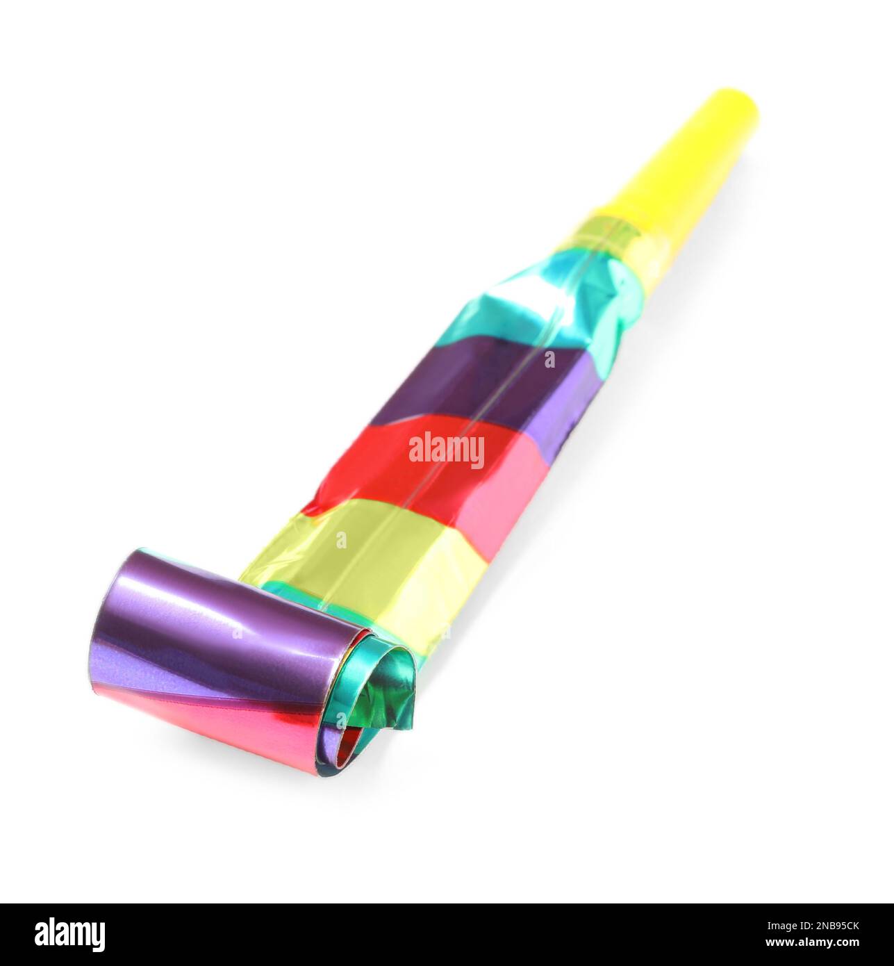 Party blower isolated on white. Clown's accessory Stock Photo - Alamy
