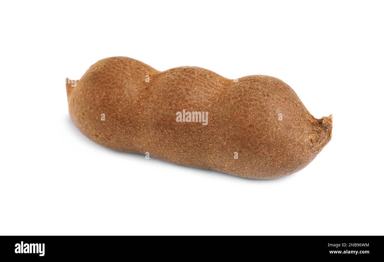 Delicious ripe tamarind on white background. Exotic fruit Stock Photo ...
