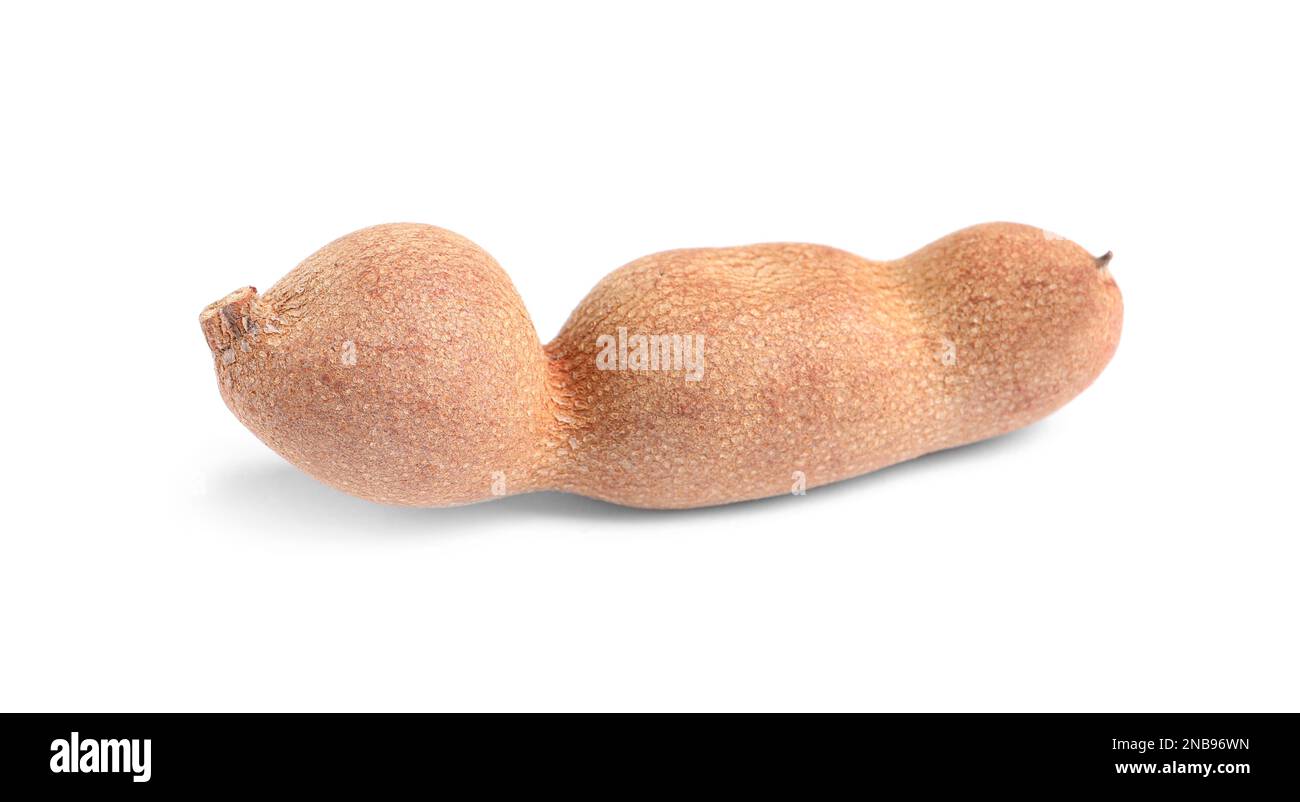 Delicious ripe tamarind on white background. Exotic fruit Stock Photo ...