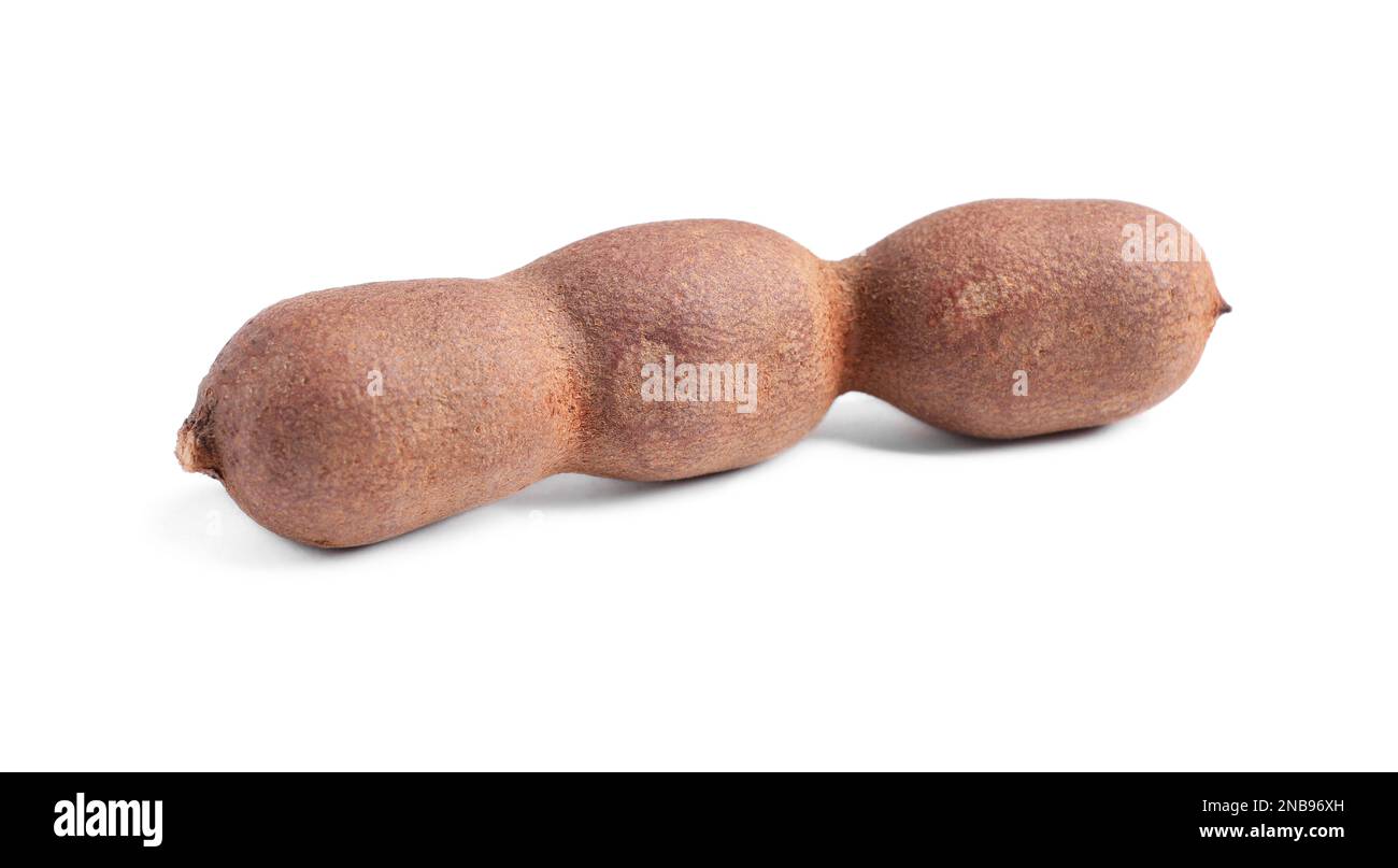 Delicious ripe tamarind on white background. Exotic fruit Stock Photo ...