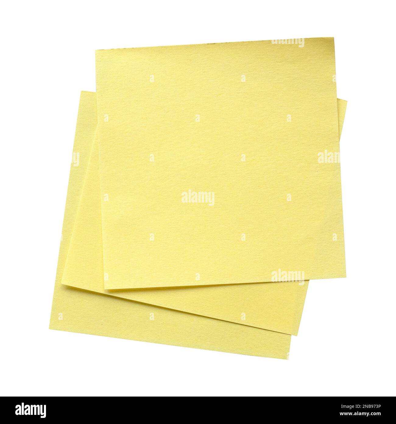 Yellow blank paper note memo isolated on a white background Stock Photo ...