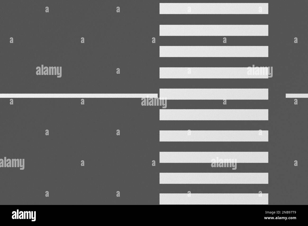 View on pedestrian crossing Black and White Stock Photos & Images - Alamy