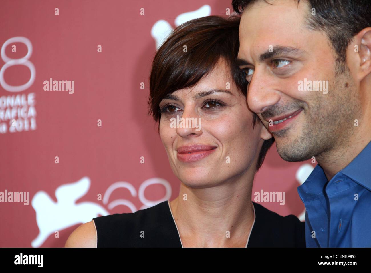 Actors Claudia Pandolfi and Filippo Timi pose for the photo call of the ...