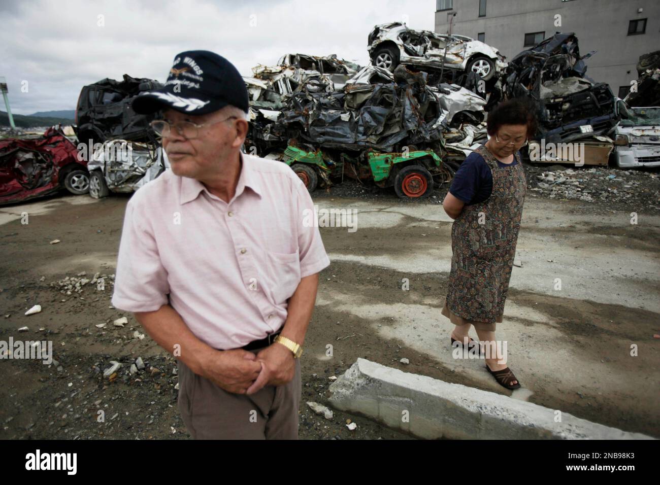 In this Monday, Sept. 5, 2011, photo, a couple walk across the lot ...
