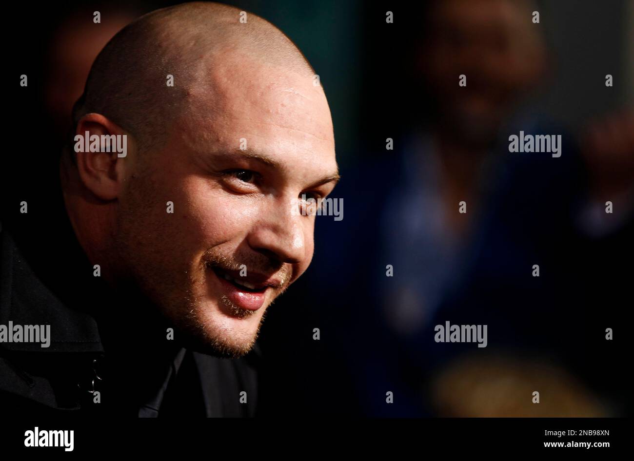 Cast member Tom Hardy arrives at the premiere of "Warrior" in Los ...