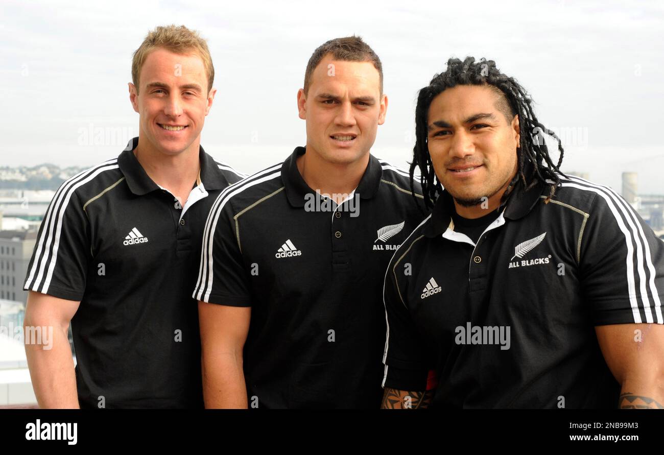 New Zealand All Blacks from left, Jimmy Cowan, Israel Dagg and Ma'a ...