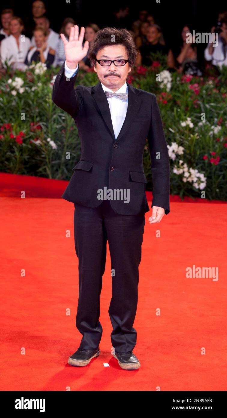Director Shion Sono arrives for the premiere of the film Himizu at the ...