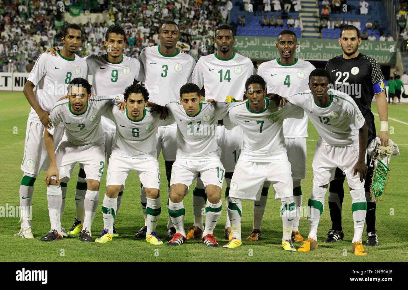 Saudi national soccer team pose for a team photo before their 2014 FIFA ...
