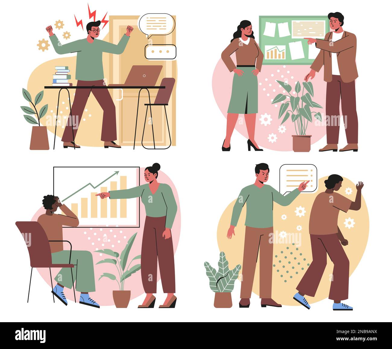 Rudeness in business team concept Stock Vector Image & Art - Alamy