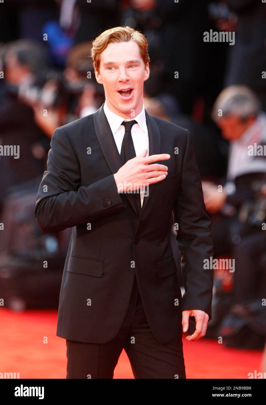 Benedict Cumberbatch walks down the red carpet for the premiere of the ...