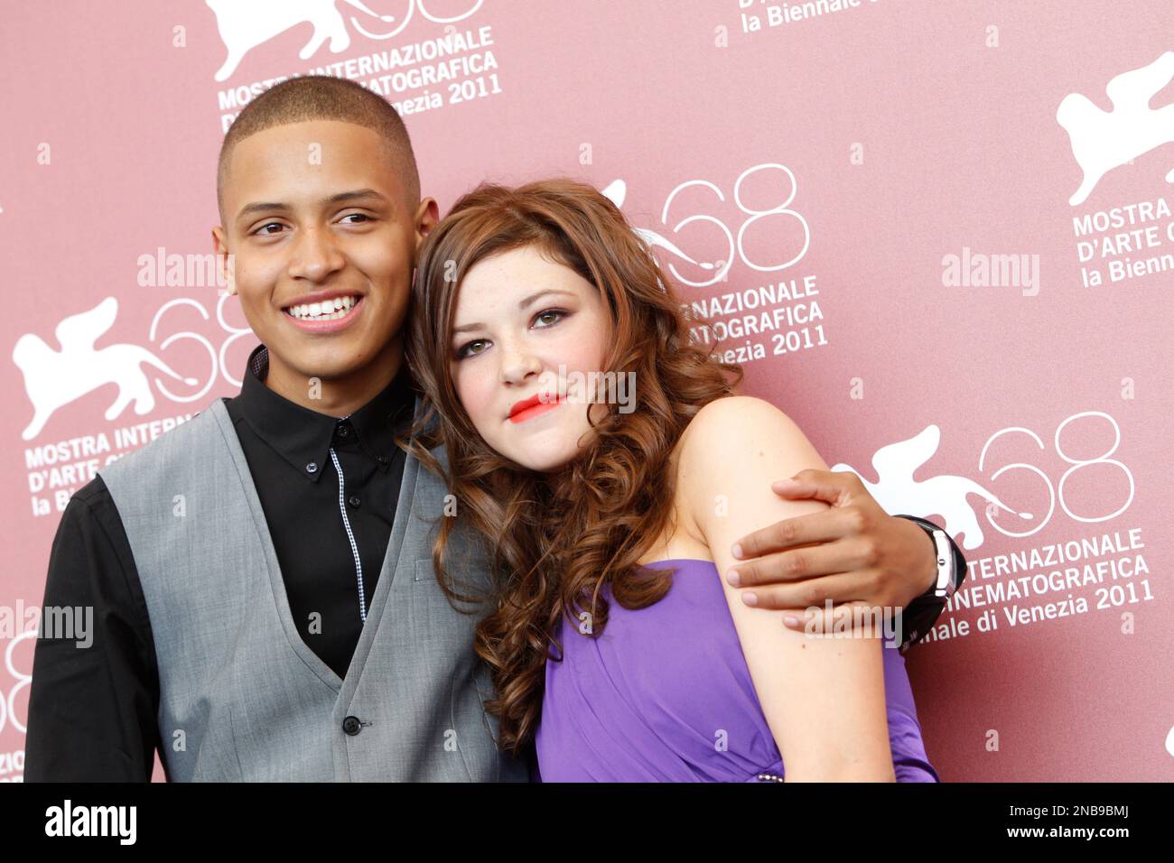 Actor Salomonon Glave and actress Shannon Beer pose for the photo call ...