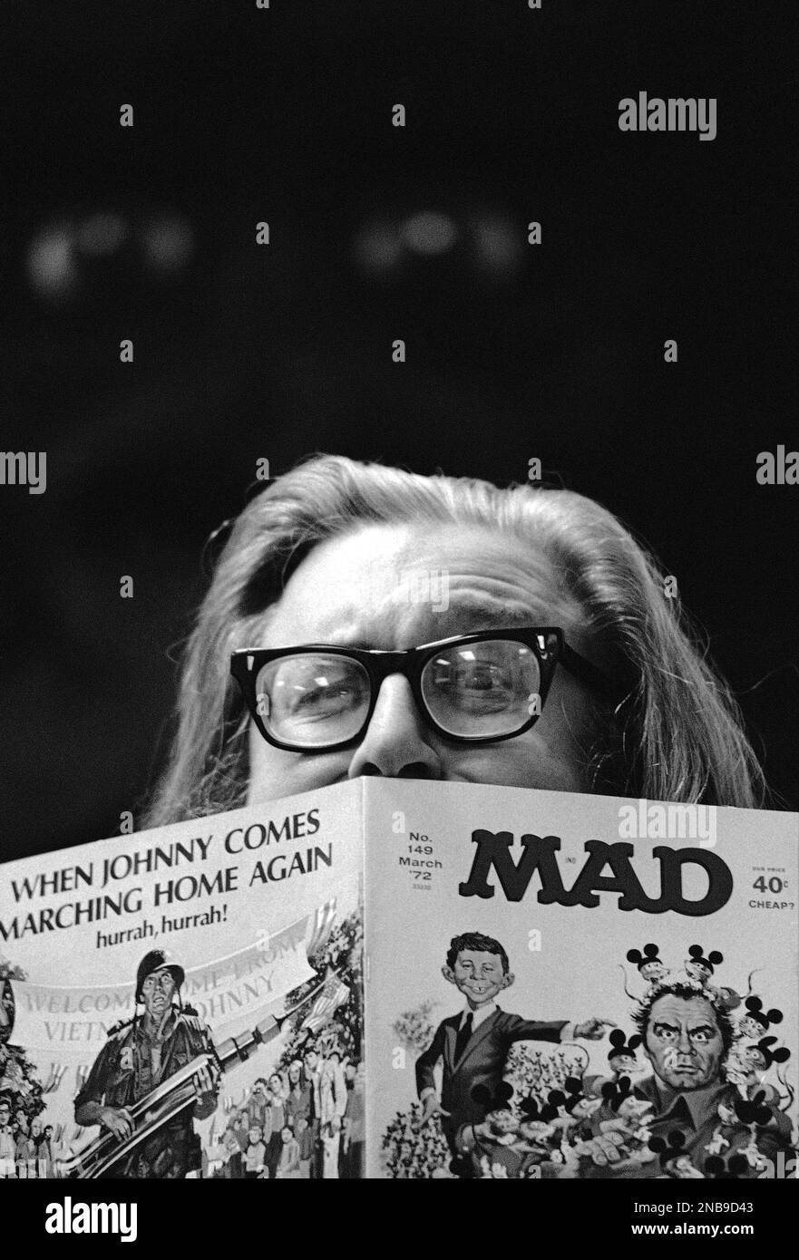 William Gaines publisher of MAD magazine in 1970. Location unknown. (AP ...