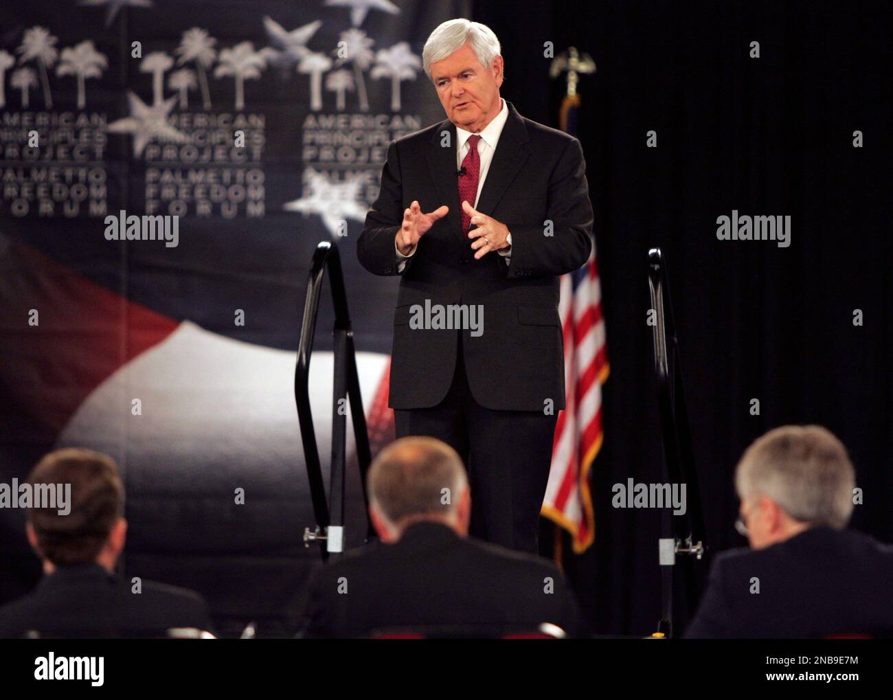 Republican presidential candidate former Rep. Newt Gingrich speaks at ...