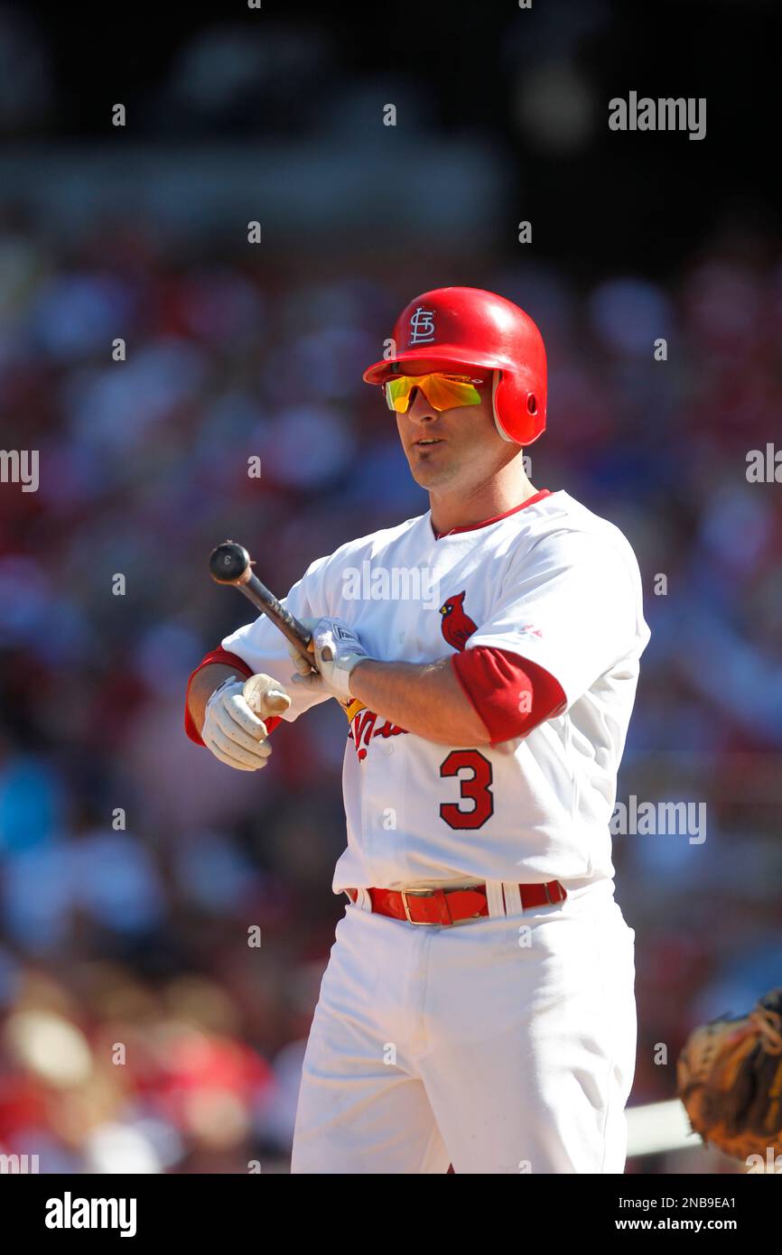 St. Louis Cardinals' Ryan Theriot bats during a baseball game against ...