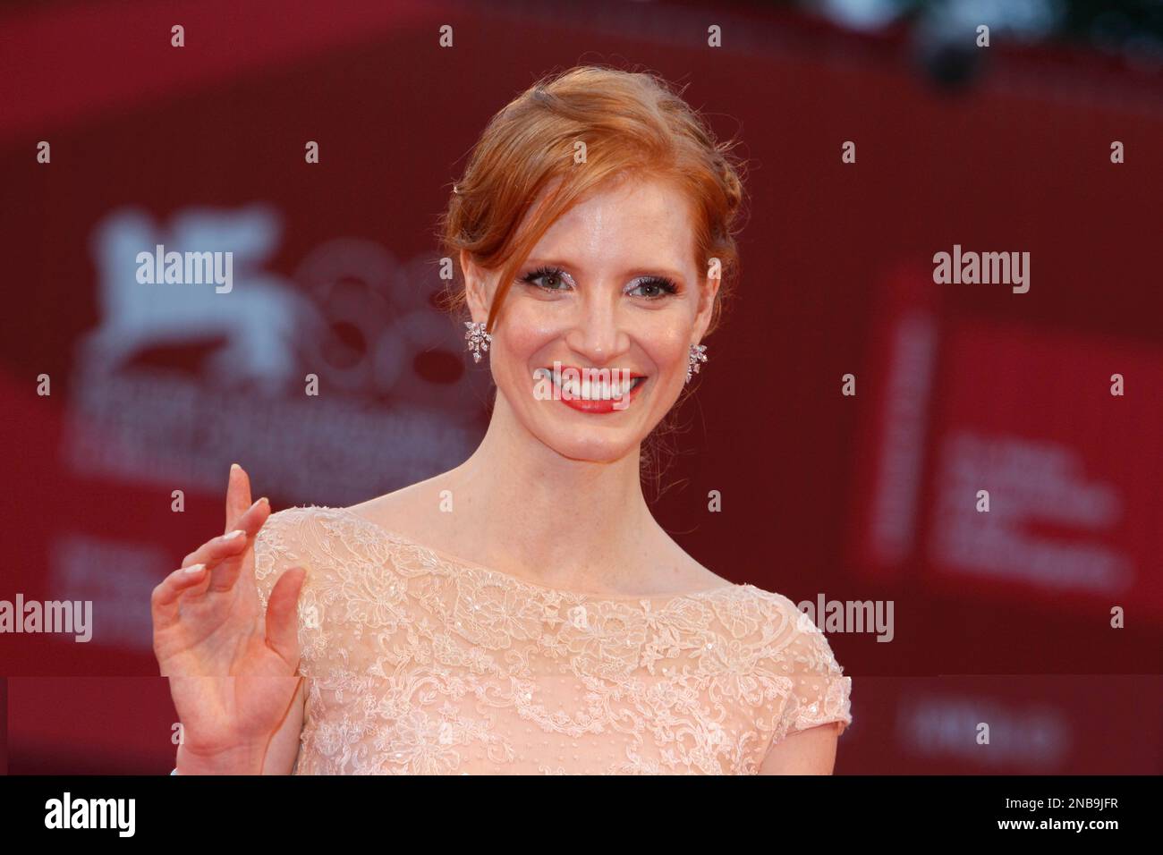 Actress Jessica Chastain arrives for the screening of the movie Wilde ...
