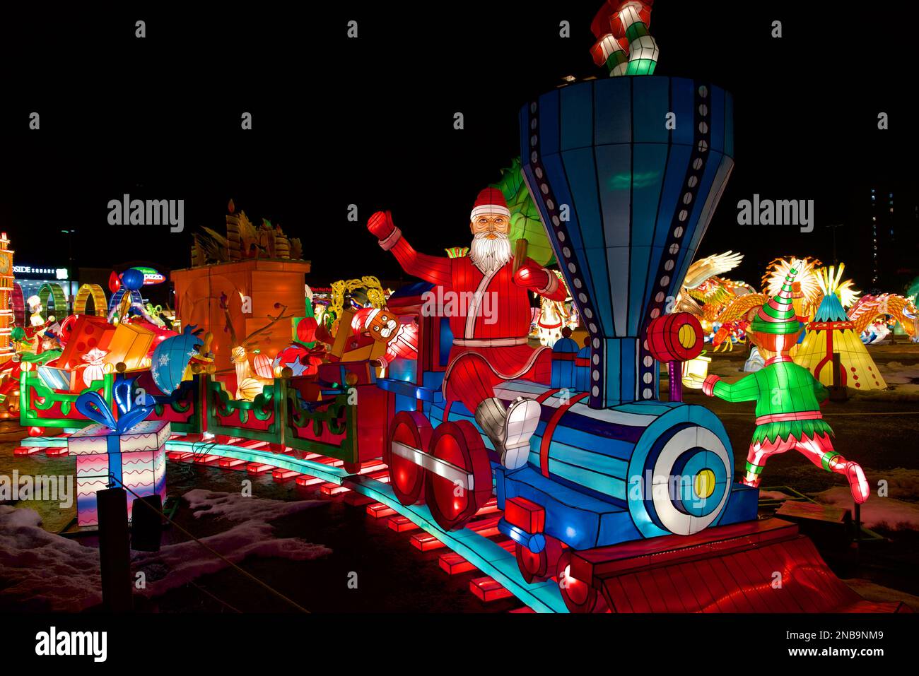 Christmas theme in the Chinese Lantern Festival Stock Photo - Alamy