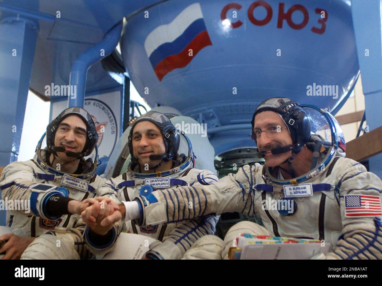Members of the next expedition to the International Space Station, U.S ...