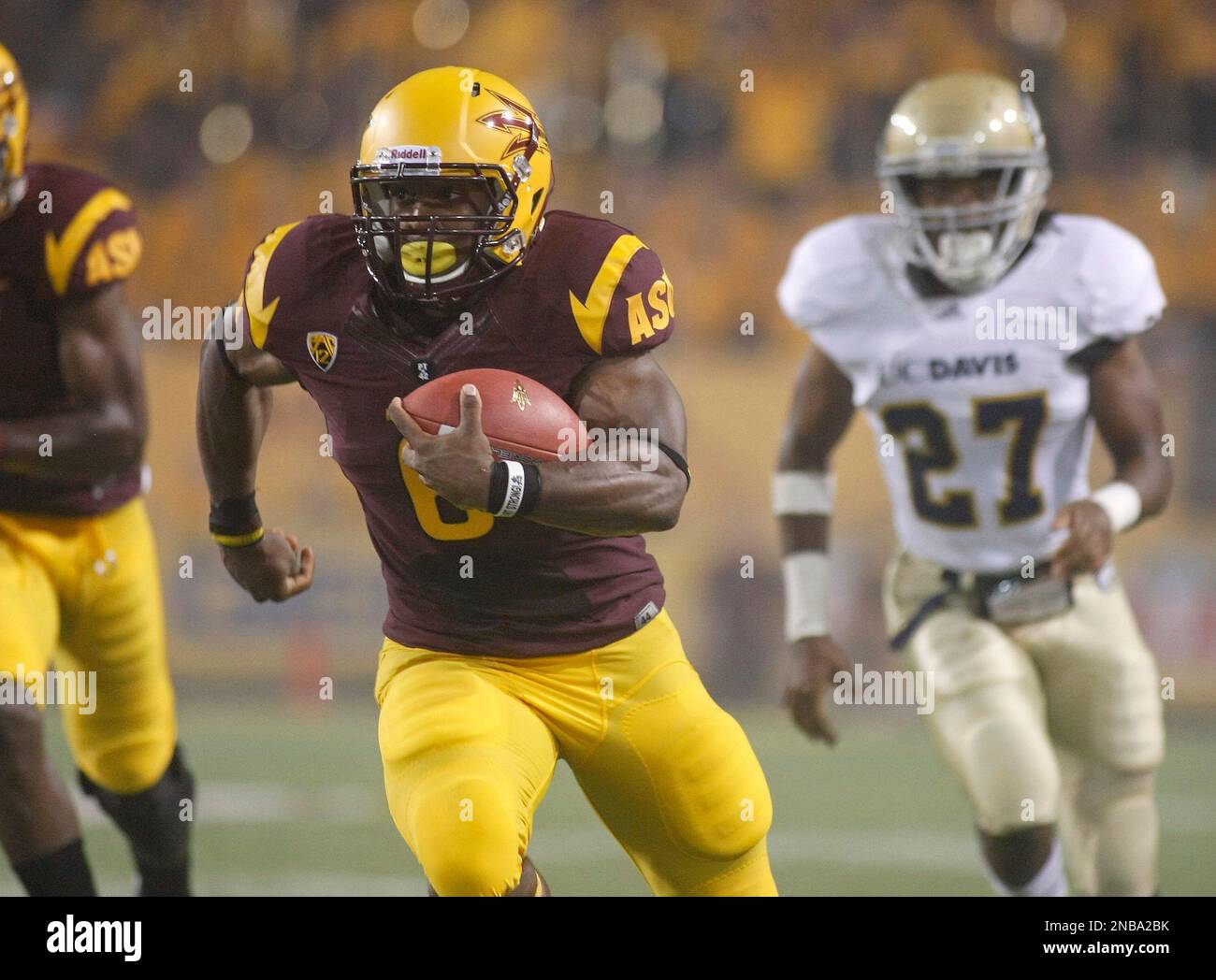 Arizona State running back Cameron Marshall carries against UC Davis ...