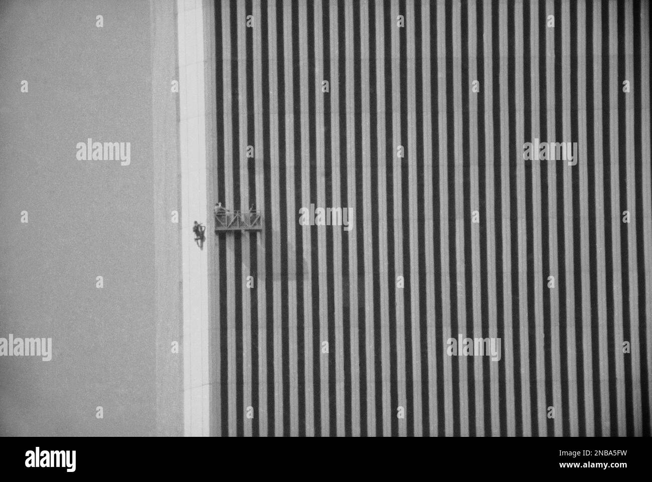 George Willig is shown during his climb up the World Trade Center in ...