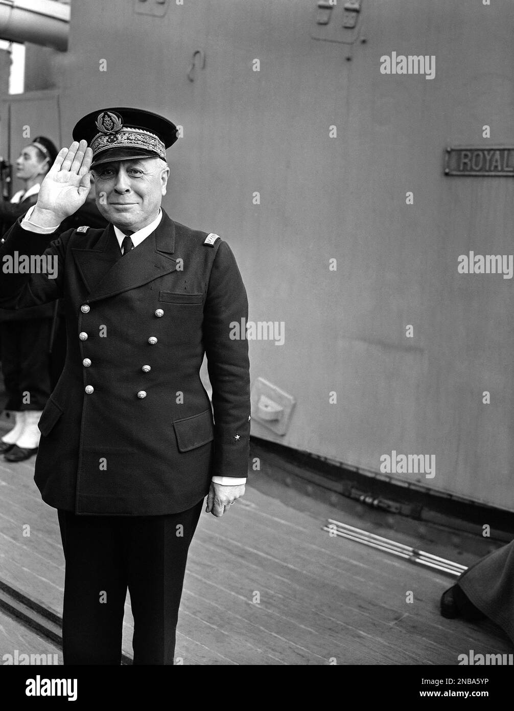 Vice Admiral Raymond Fenard, chief of the French naval mission to the U ...