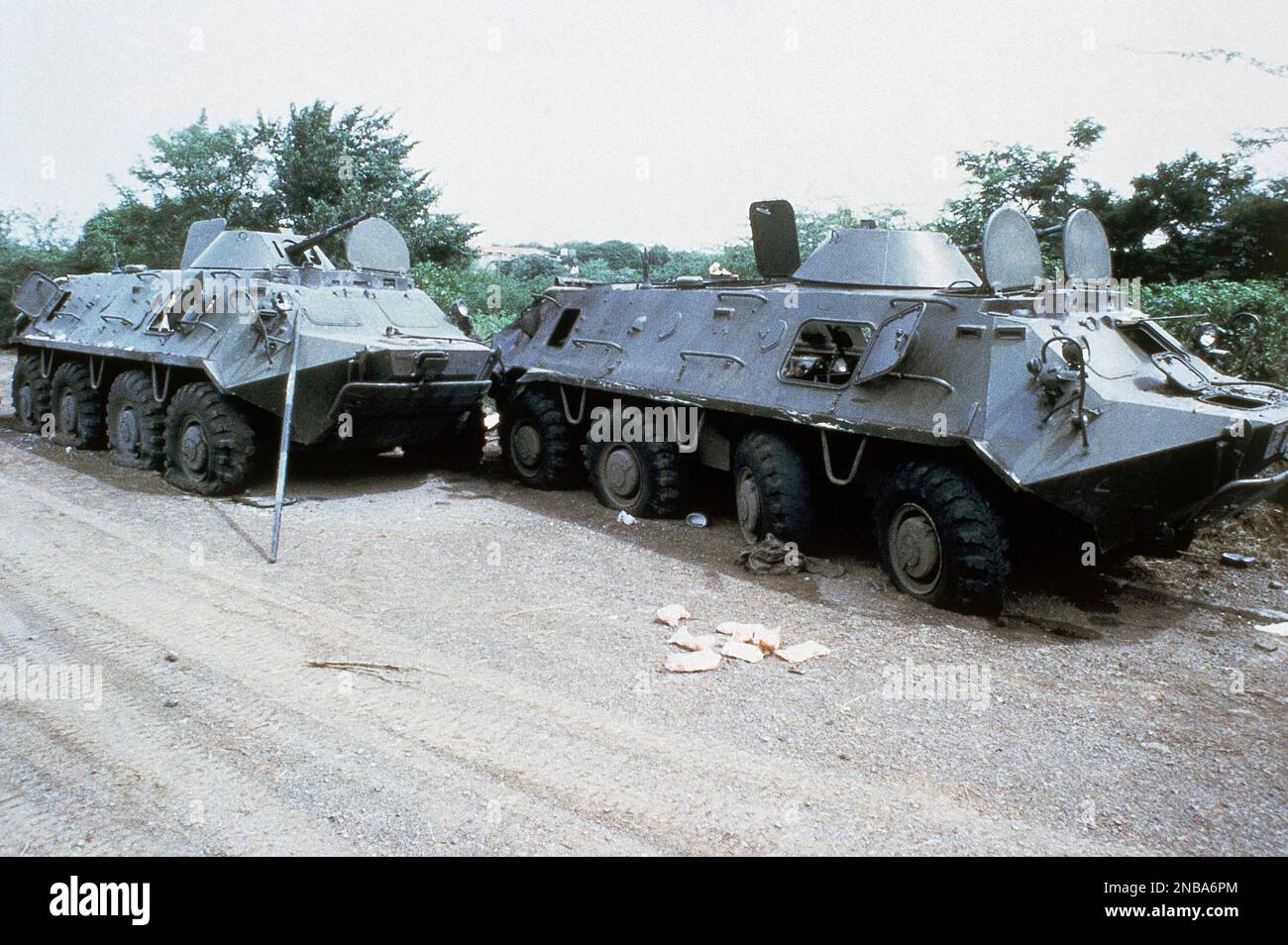 Soviet BTR-60P armored personnel carriers captured in Grenada on Oct ...