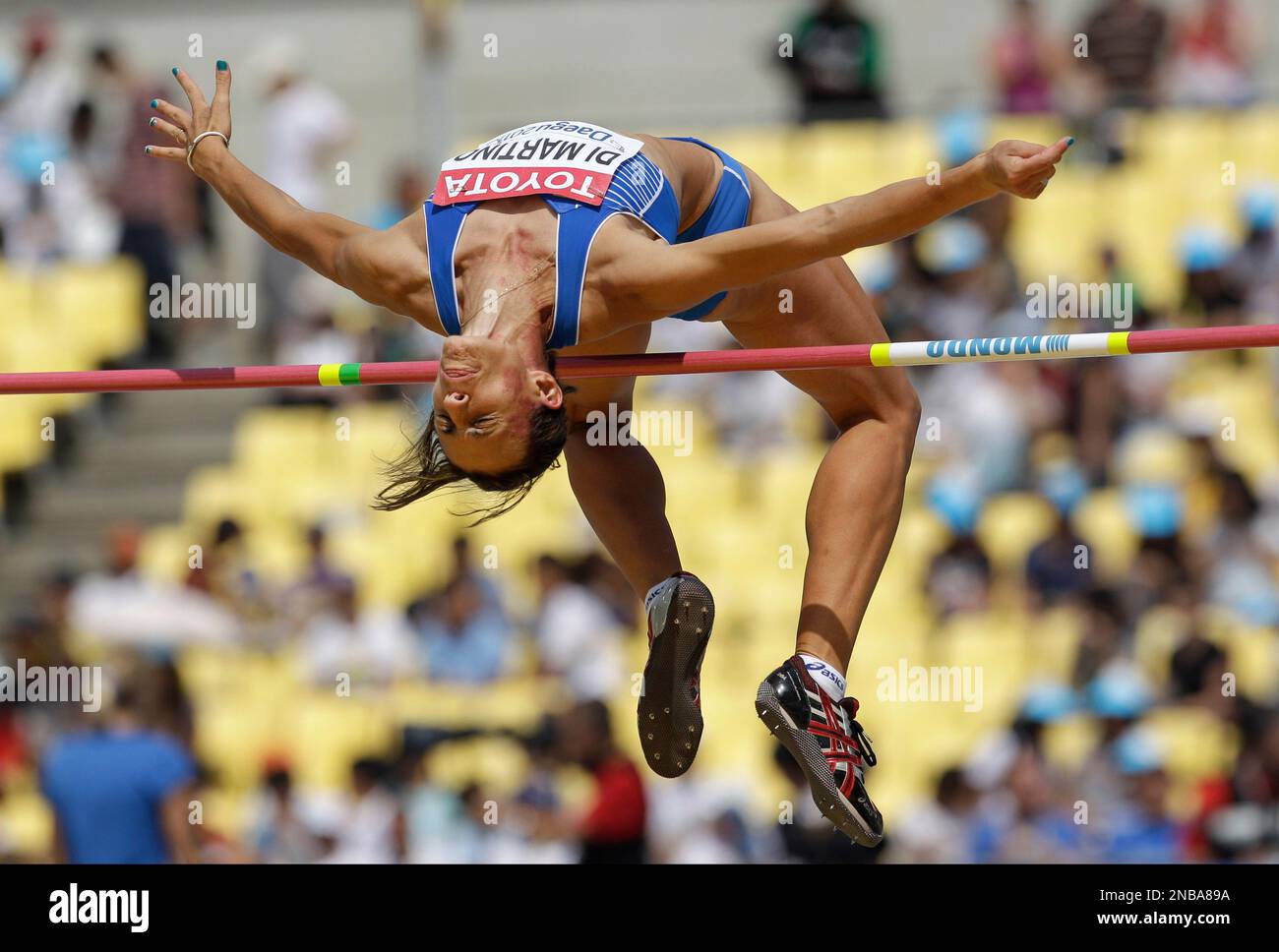 Italy's Antonietta Di Martino competes in the Women's High Jump ...