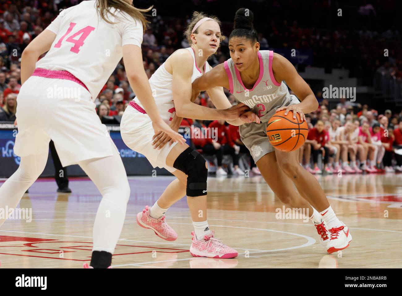 Ohio State's Taylor Thierry, right, tries to dribble past Indiana's ...