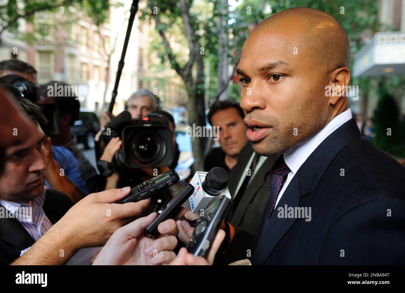 NBA Players Association president Derek Fisher, of the Los Angeles ...