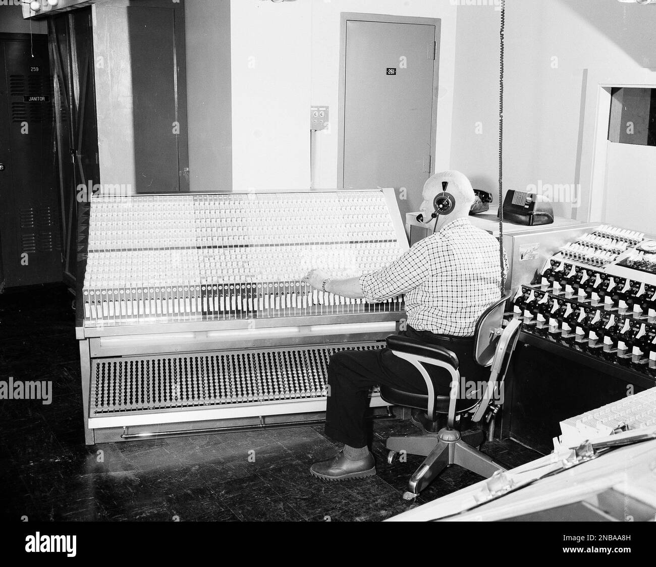 Harold Nye, chief electrician of the staging operations at the NBC-TV ...
