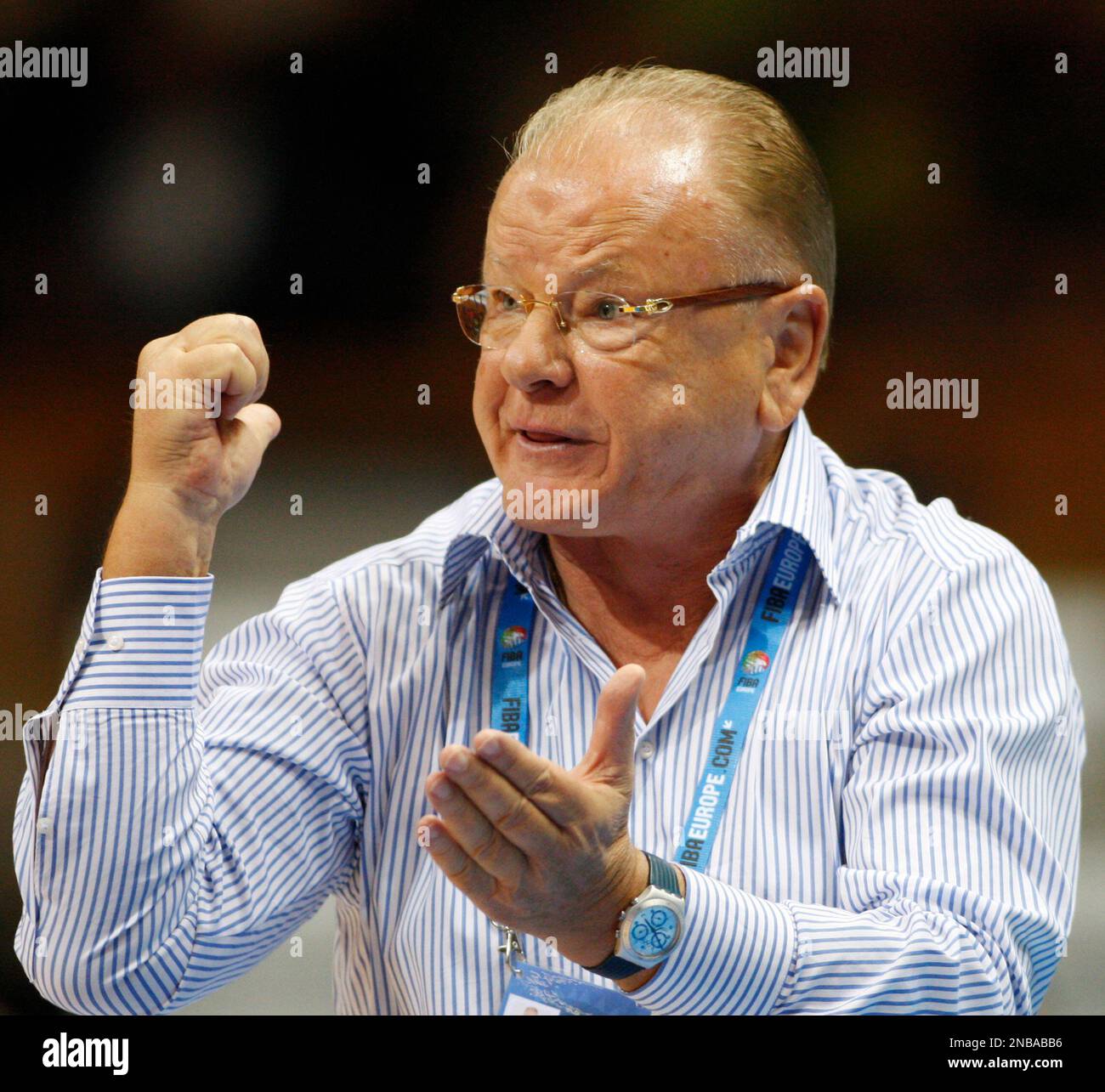 Serbia's coach Dusan Ivkovic gestures during the EuroBasket European ...
