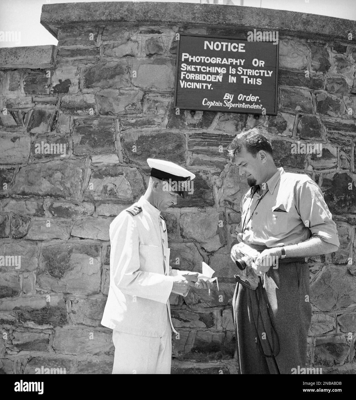 Weston Haynes with a Naval Intelligence officer in Simonstown, South ...