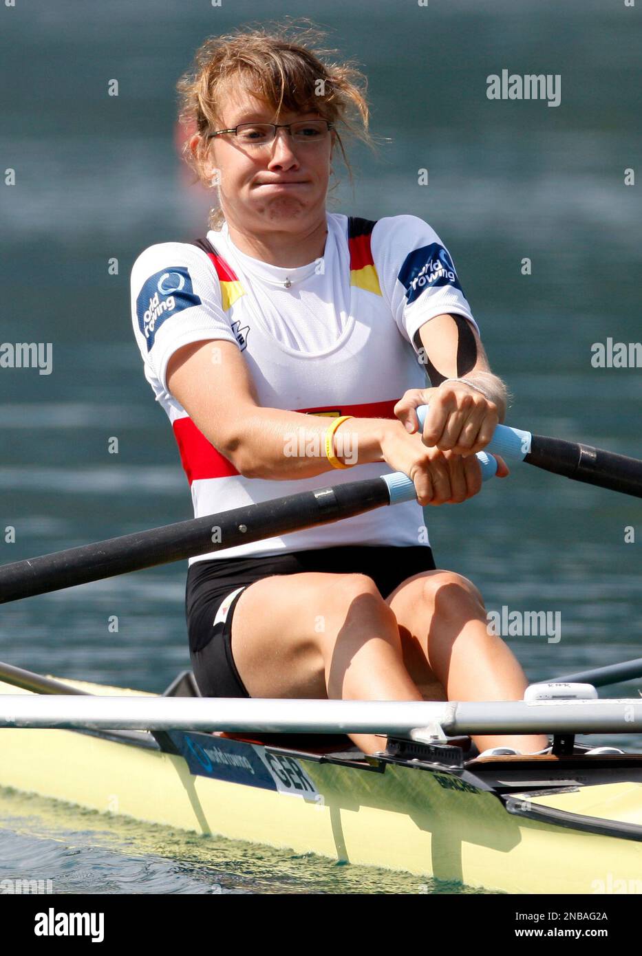 Germany's Lena Mueller competes in the Women's Lightweight Single ...