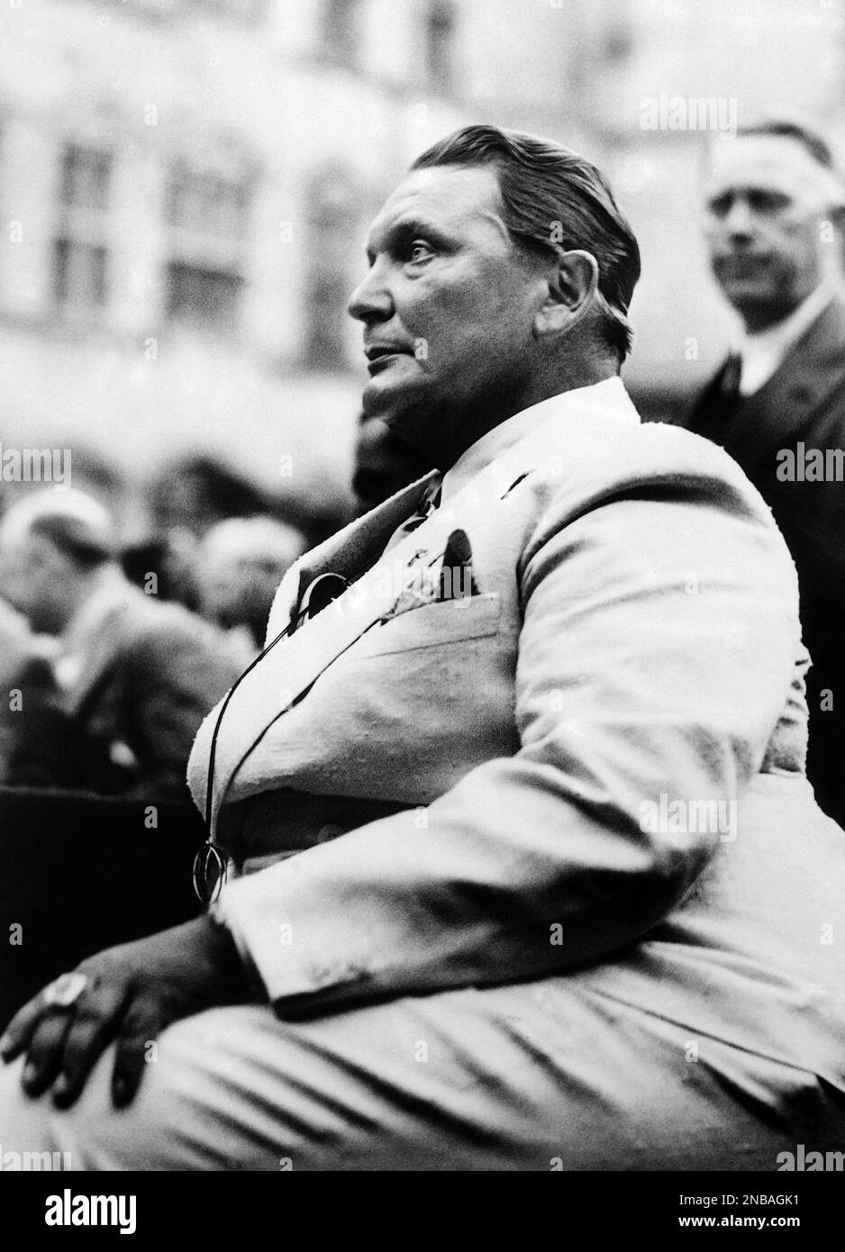 Field Marshal Hermann Goering seated in the audience in the Kronborg ...
